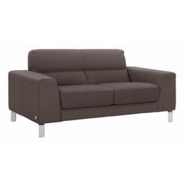 2,5-Sitzer Calia italia "Simon, hoher Sitzkomfort, modern und elegant, italienisches Designsofa", braun, B:202cm H:81cm T:94cm, Leder SORRENTO - 100% Leder;Leder BULL - 100% Leder, Sofas, 2 5-Sitzer, in zwei Lederqualit&auml;ten