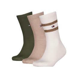 Socken Tommy Hilfiger "TH KIDS SOCK 3P SPORT", M&auml;dchen, Gr. 27-30, camel, Obermaterial: 74% Baumwolle, 24% Polyamid, 2% Elasthan, Socken Socken