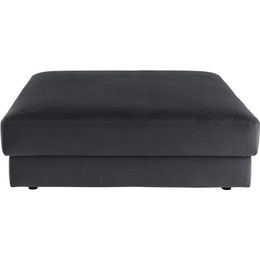 Sofa-Mittelelement Home Affaire "Bloomfield Mega Hocker in 2 Gr&ouml;&szlig;en", grau (anthrazit), B:128cm H:43cm T:133cm, 100% Polyester, Polsterelemente, Sofa-Mittelelement, passende Erweiterung zur Serie "Bloomfield", als Mittelelement passend