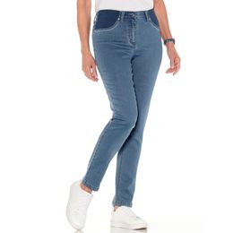 Bequeme Jeans Casual Looks, Damen, Gr. 46, Normalgr&ouml;&szlig;en, blau (blau, bleached), 56% Baumwolle, 19% Polyester, 14% Lyocell, 10% Viskose, 1% Elasthan, unifarben, lang, Jeans Bequeme Jeans