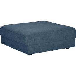 Polsterhocker Trendmanufaktur "Bourbon", blau (blau horizon), B:114cm H:43cm T:114cm, 100% Polyester, Hocker, Polsterhocker, In verschiedenen Gr&ouml;&szlig;en erh&auml;ltlich