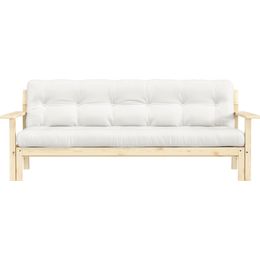 Schlafsofa Karup Design "Unwind", beige (natural), B:190cm H:14cm T:92cm, Sofas, Schlafsofa, Mit Holzstruktur, inkl. Futonmatratze, Liegefl&auml;che 130x190 cm