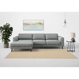 Ecksofa Trendmanufaktur "Lumber Jack, elegantes Designsofa, zeitlos modern, hoher Sitzkomfort", grau (grau pinstripe), B:280cm H:85cm T:167cm, 100% Polyester, Sofas, Ecksofa, wahlweise mit Bettfunktion u. Bettkasten, L-Form