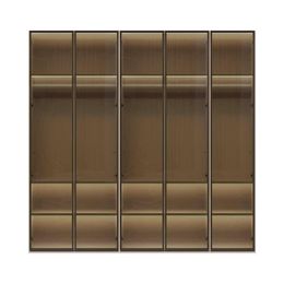 Dreht&uuml;renschrank OTTO HOME "Opera Parsol-Glast&uuml;ren, LED-Glasbodenbeleuchtung, mit und ohne Kranz", cashmere, B:227cm H:224cm T:56cm, FSC-zertifizierter Holzwerkstoff, Glas, Schr&auml;nke, Dreht&uuml;renschrank, Glast&uuml;ren, UV-Lack, LED-Innenbeleuchtung, Soft-Close-Funktion