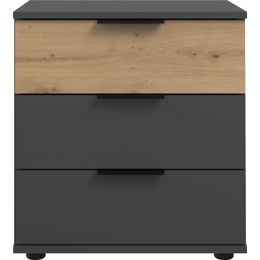 Nachtkonsole wimex "Gibraltar", grau (artisan, eiche, nachbildung, graphit), B:52cm H:56cm T:38cm, Holzwerkstoff, Sideboards, Nachtkonsole, in 2 H&ouml;hen, wahlweise im 2er Set