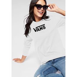 Langarmshirt Vans "FLYING V CLASSIC LS", Damen, Gr. XS, wei&szlig;, Single Jersey, Obermaterial: 100% Baumwolle, l&auml;ssig geschnitten h&uuml;ftlang, Rundhals, Rippb&uuml;ndchen, Shirts Langarmshirt