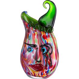 Tischvase CASABLANCA BY GILDE "Venito, Dekovase", bunt, B:19cm H:35cm T:12cm, Glas, Vasen, Tischvase, Vase aus durchgef&auml;rbtem Glas, H&ouml;he ca. 35 cm