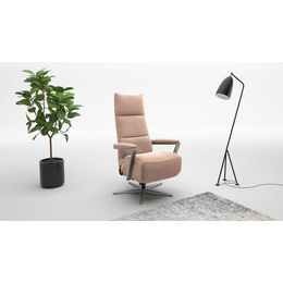 Sit & More TV-Sessel SIT & MORE "Vario Comfort, inkl. Kopfteilverstellung & 360 Drehfunktion", rose, B:70cm H:124cm T:85cm, 100% Polyester, Sessel, TV-Sessel, mit Gasdruck, H&ouml;he der Armelehnen 60cm