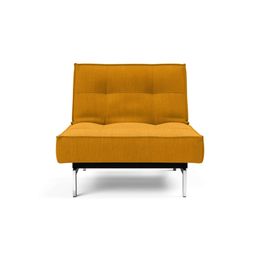 Sessel INNOVATION LIVING &trade; "Splitback", orange, B:90cm H:79cm T:90cm, 100% Polyester, Sessel, Sessel, mit chromgl&auml;nzenden Beinen, in skandinavischen Design