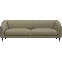 3-Sitzer FLEXLUX "Belle Designsofa, Couch, bequem durch Kaltschaum im Sitz", gr&uuml;n (fall gr&uuml;n), B:218cm H:74cm T:89cm, 62% Polyester/17%Cotton/14%Viscose/7%linen, Sofas, 3-Sitzer, Skandinavisches Design, In hochwertiger Verarbeitung