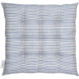 Stuhlkissen Tom Tailor HOME "Fresh Stripe", blau (blau, gestreift), B:40cm L:40cm, Polyester, Dekokissen_Sitzkissen_Kissenh&uuml;llen, Stuhlkissen, mit modernem Nadelstreifendessin, Topseller
