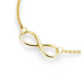 Collier Smart Jewel "Collier filigran mit Infinity - Zeichen, Silber 925", gold, Halsketten, Damen, Silber 925 (Sterlingsilber), Collier