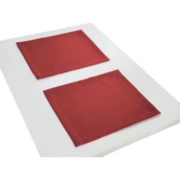 Platzset WIRTH "NEWBURY" Gr. 1, rot, B:35cm L:40cm, Obermaterial: 67% Polyester, 33% Baumwolle, Platzsets, Platzset