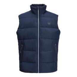 Jack & Jones Steppweste JACK & JONES "JPRBLUALVES VEST", Herren, Gr. S, navy blazer, Web, Obermaterial: 100% Polyester, unifarben, regular fit, Westen Steppweste