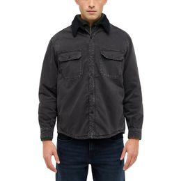 Outdoorjacke Mustang "Herren Style Branson Shirt Jacket", Herren, Gr. XL, schwarz, Denim/Jeans, 100% Baumwolle, weit, Jacken Outdoorjacke