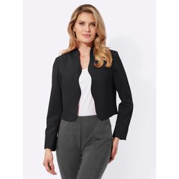 Boleroblazer Classic Basics "Boleroblazer", Damen, Gr. 44, schwarz, 100% Polyester, Blazer Boleroblazer