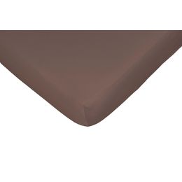Spannbettlaken CASATEX "Jerry", braun, 1 Stk., Jersey, 90-100x190-200 30cm, Jersey, Obermaterial: 100% Baumwolle, Bettlaken, Spannbettlaken, komfortables &Uuml;berziehen durch hohe Elastizit&auml;t