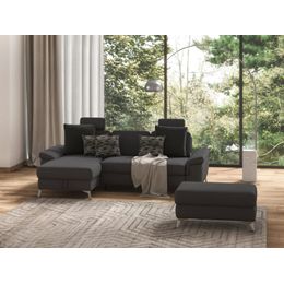 Sit & More Ecksofa SIT & MORE "Padua L-Form", braun (espresso), B:277cm H:89cm T:170cm, Sofas, Ecksofa, inklusive Sitztiefenverstellung, Armteilfunktion und Federkern