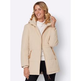 Steppjacke Casual Looks, Damen, Gr. 44, beige (sand), 100% Polyester, Wattierung:100% Polyester, unifarben, Jacken Steppjacke