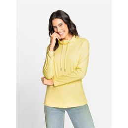 Langarmshirt Inspirationen "Shirt", Damen, Gr. 46, gelb (zitrone), 100% Baumwolle, unifarben, Shirts Langarmshirt