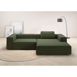 Ecksofa Home Affaire "Watertown, modernes XXL L-Form, 306 cm breit", gr&uuml;n (oliv), B:306cm H:68cm T:191cm, 100% Polyester, Sofas, Ecksofa, Gro&szlig;z&uuml;giges Lounge-Sofa mit viel Platz f&uuml;r die Familie