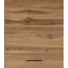 H&auml;ngeschrank KOCHSTATION "KS-Trier", grau (wotaneiche, grafit), B:50cm H:57cm T:34cm, Holzwerkstoff, MDF, Schr&auml;nke, H&auml;ngeschrank, Breite 50 cm