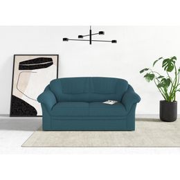 2-Sitzer DOMO collection "Montana f&uuml;r kleine R&auml;ume, Breite 146cm, komfortabel und zeitlos", blau (petrol), B:146cm H:84cm T:82cm, 92% Polyester, 8% Nylon, Sofas, 2-Sitzer, bequeme Armlehnen