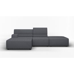 Ecksofa Egoitaliano "Babouche, Designsofa mit au&szlig;ergew&ouml;hnlichem Sitzkomfort zum Wohlf&uuml;hlen", blau (ice lake), B:287cm H:80cm T:98cm, Luxus-Micofaser Lederoptik (100% Polyester) ist ein neues technisches Gewebe mit einem visuellen und taktilen Aspekt, der dem Nubuk sehr nahe kommt, mit innovativen Eigenschaften. Seine au&szlig;erordentliche Weichheit kommt von einem exklusiven Produktionsprozess, der Unr
