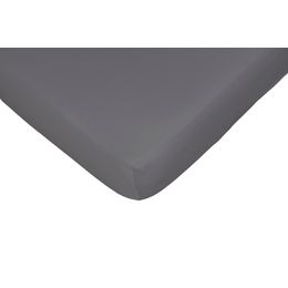 Spannbettlaken CASATEX "Jerry", grau (anthrazit), 1 Stk., Jersey, 90-100x190-200 30cm, Jersey, Obermaterial: 100% Baumwolle, Bettlaken, Spannbettlaken, komfortables &Uuml;berziehen durch hohe Elastizit&auml;t