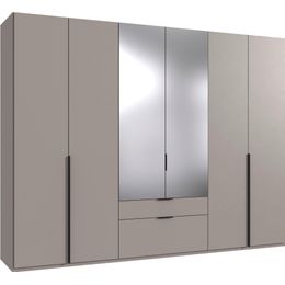 Dreht&uuml;renschrank wimex "Mugano", saharagrau, griffe schwarz, B:270cm H:208cm T:58cm, Holzwerkstoff, Schr&auml;nke, Dreht&uuml;renschrank, in vielen Breiten, 208 oder 236 cm hoch, Made in Germany