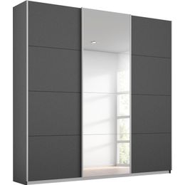 Schwebet&uuml;renschrank Rauch "Kleiderschrank Schrank Garderobe W&auml;scheschrank TOMA", grau (graumetallic), B:203cm H:229cm T:62cm, Holzwerkstoff, Schr&auml;nke, Schwebet&uuml;renschrank, inkl. Regaleinsatz sowie zus&auml;tzlichen Einlegeb&ouml;den MADE IN GERMANY