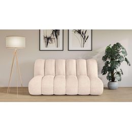 2,5-Sitzer "Priya Designersofa, moderne Steppung, auch in Boucl&eacute;", beige (hellbeige), B:185cm H:84cm T:108cm, 100% Polyester, LeGer Home by Lena Gercke, Sofas, 2 5-Sitzer, gem&uuml;tlich und modern, B/T/H: 185/108/84 cm
