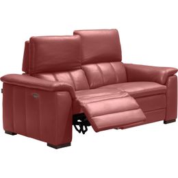 2-Sitzer Egoitaliano "Capucine", rot (burgundy), B:154cm H:99cm T:97cm, Sofas, 2-Sitzer, wahlweise mit elektrisch oder manuell verstellbarer Relaxfunktion