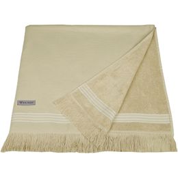 Hamamtuch Ross "Hamam", beige (sand), B:90cm L:180cm, Hamam Frottier, Hamam Frottier, Handt&uuml;cher, Hamamtuch, idealer Begleiter f&uuml;r Strand, Sauna oder Wellnessbereich