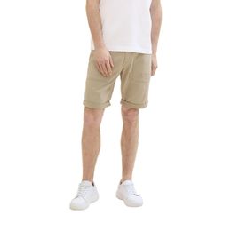 Bermudas Tom Tailor, Herren, Gr. 33, N-Gr, beige (chinchilla), Obermaterial: 97% Baumwolle, 3% Elasthan, unifarben, regular fit kniefrei, Hosen Bermudas, Sommerhose mit Utility Details