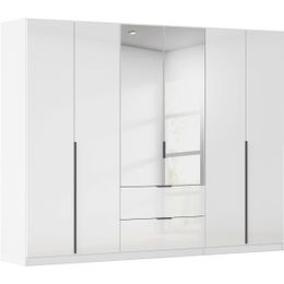 Dreht&uuml;renschrank OTTO HOME "Kleiderschrank Schrank Garderobe AGORDO mit Dekor- oder Hochglanzfront", wei&szlig; (alpinwei&szlig;, hochglanz wei&szlig;), B:271cm H:210cm T:54cm, Holzwerkstoff, Schr&auml;nke, Dreht&uuml;renschrank, mit Au&szlig;enschubk&auml;sten, in 7 Breiten und 2 H&ouml;hen MADE IN GERMANY