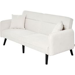 Schlafsofa Jahnke "CHILLAX LINE", sanftes wei&szlig;, B:191cm H:83cm T:84cm, Sofas, Schlafsofa, mit Relax-und Schlaffunktion, inkl. Kissen, Breite 191 cm