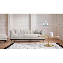 3-Sitzer Home Affaire "Chamby New", beige (natur), B:210cm H:71,5cm T:85cm, Boucl&eacute; (100% Polyester), Sofas, 3-Sitzer, im Boucl&eacute;-Strukturbezug mit Steppung im Lehnenbereich
