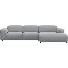 Ecksofa FLEXLUX "Lucera bequem und komfortabel durch hochwertigen Sitzaufbau, L-Form", grau (sophisto grau), B:319cm H:73cm T:171cm, 100% Polyester, Sofas, Ecksofa, modern & anschmiegsam, Kaltschaum, Stahl-Wellenunterfederung