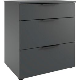 Nachtkommode wimex "Oxford by fresh to go, mit Schubladen, in 2 Gr&ouml;&szlig;en", grau (grafit), B:54cm H:70cm T:41cm, Holzwerkstoff, Sideboards, Nachtkommode, Mit Soft-close Beschl&auml;gen, Kommode Made in Germany