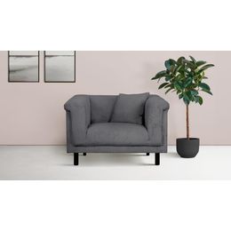 Sessel Home Affaire "AGNIA B/T/H: 100/85/71 cm", grau, B:100cm H:71,5cm T:85cm, 100% Polyester, Sessel, Sessel, incl. Zierkissen, auch in Cord und Boucl&eacute;