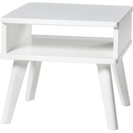 Nachtkonsole Hasena "Stand", wei&szlig;, B:48cm H:42cm T:38cm, Massivholz, Sideboards, Nachtkonsole