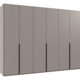 Kleiderschrank wimex "Mugano,in 5 Breiten,2 H&ouml;hen,2 Tiefen, viele Farben, Made in Germany", saharagrau, griffe schwarz, B:270cm H:208cm T:58cm, Holzwerkstoff, Schr&auml;nke, Kleiderschrank, mit langen Griffen aus Metall, mit oder ohne Spiegel