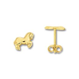 Paar Ohrstecker ONE ELEMENT "Pferd Ohrringe Ohrstecker aus 333 Gelbgold", gold, Ohrringe, M&auml;dchen, Gelbgold 333, Paar Ohrstecker
