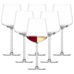 Weinglas ZWIESEL GLAS "Allround Weingl&auml;ser Journey 608 ml 6er Set transparent", bunt (transparent), 6 tlg., Glas, Trinkgef&auml;&szlig;e, Weinglas