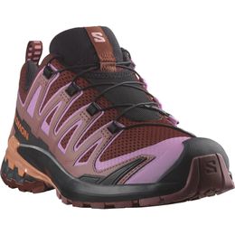 Trailrunningschuh Salomon "XA PRO 3D V9", Damen, Gr. 41, braun (rum raisin), Textil, Schuhe Trailrunningschuh