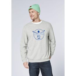 Sweatshirt Chiemsee, Herren, Gr. M (48/50), neutral gray melange, 90% Baumwolle, 10% Viskose, Rundhals, Sweatshirts Sweatshirt