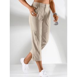 Stretch-Hose Casual Looks, Damen, Gr. 50, Normalgr&ouml;&szlig;en, grau (stein), 98% Baumwolle, 2% Elasthan, unifarben, 7/8-L&auml;nge, Hosen Stretch-Hose