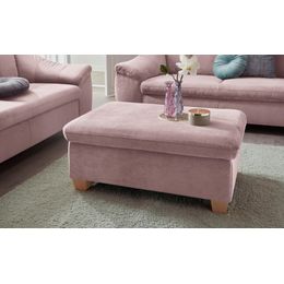 Sit & More Hocker SIT & MORE "Santo", rosa (rose), B:100cm H:45cm T:66cm, Luxus-Microfaser ALTARA NUBUCK (100% Polyester);Struktur (100% Polyester);Struktur weich (92% Polyester, 8% Nylon), Hocker, Hocker