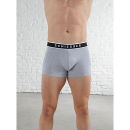Panty Schiesser, Herren, Gr. 7, 3 Stk., grau, 95% Baumwolle, 5% Elasthan, Unterhosen Panty